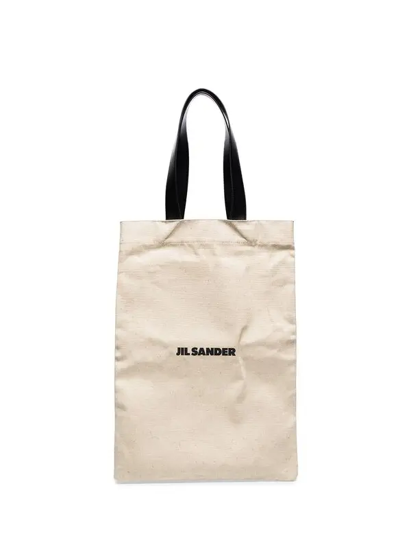 JIL SANDER Logo-print Tote Bag - Neutrals