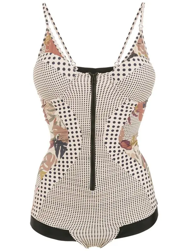 AMIR SLAMA Panelled One Piece Swimsuit