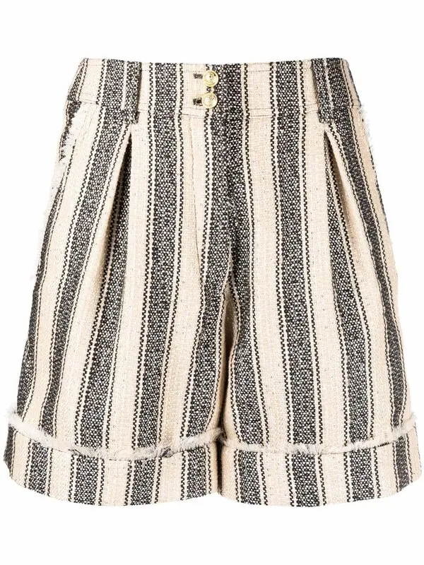 Balmain Striped Pique Shorts