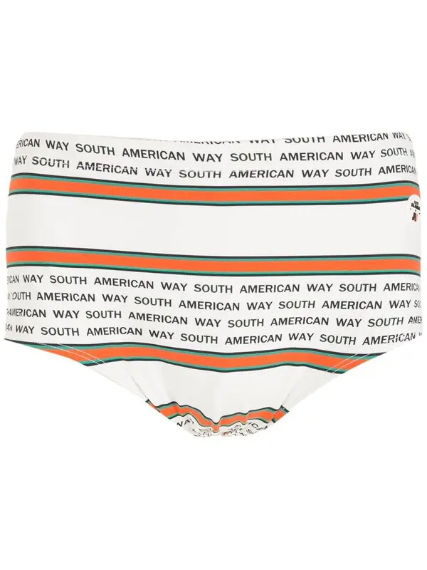 AMIR SLAMA Striped Swimming Trunks