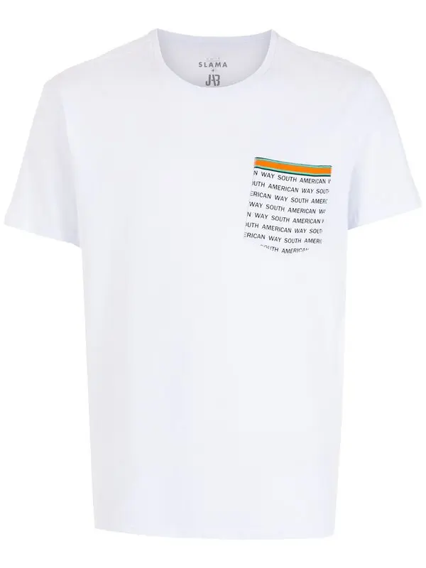 AMIR SLAMA Slogan-print Pocket T-shirt