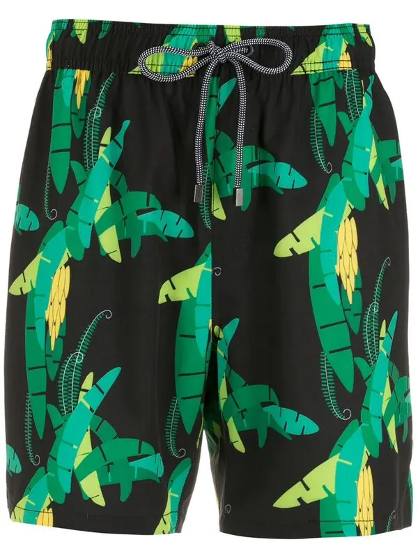 AMIR SLAMA Leaf-print Swim Shorts