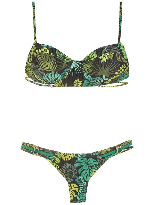 AMIR SLAMA Tropical Print Bikini