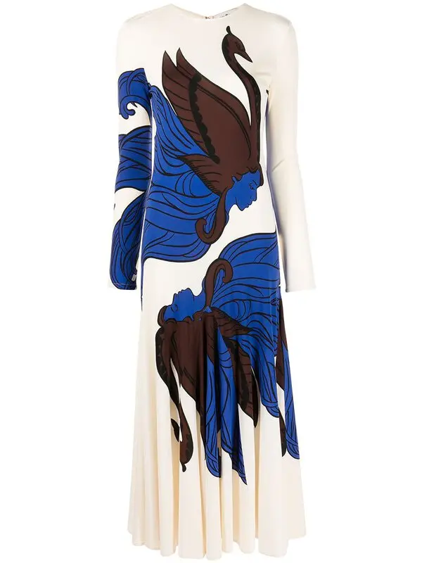 Tory Burch Printed Sheath Maxi Dress - Neutrals | Editorialist