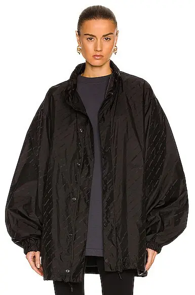 Balenciaga Rain Jacket Black Editorialist
