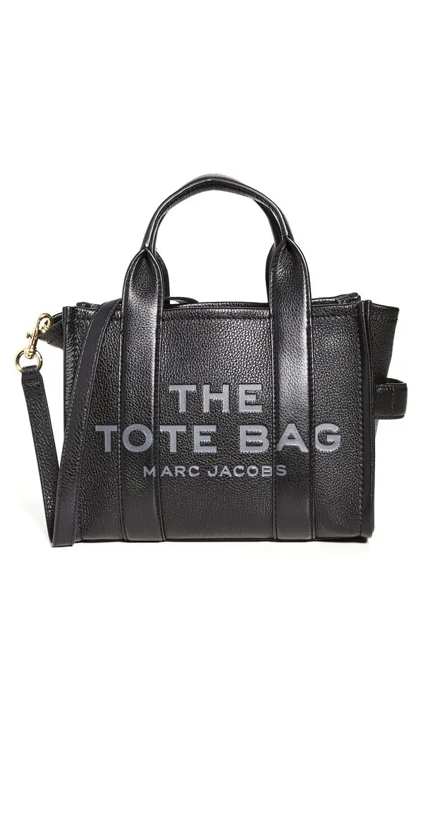 Marc Jacobs Leather Small Tote Bag - Black