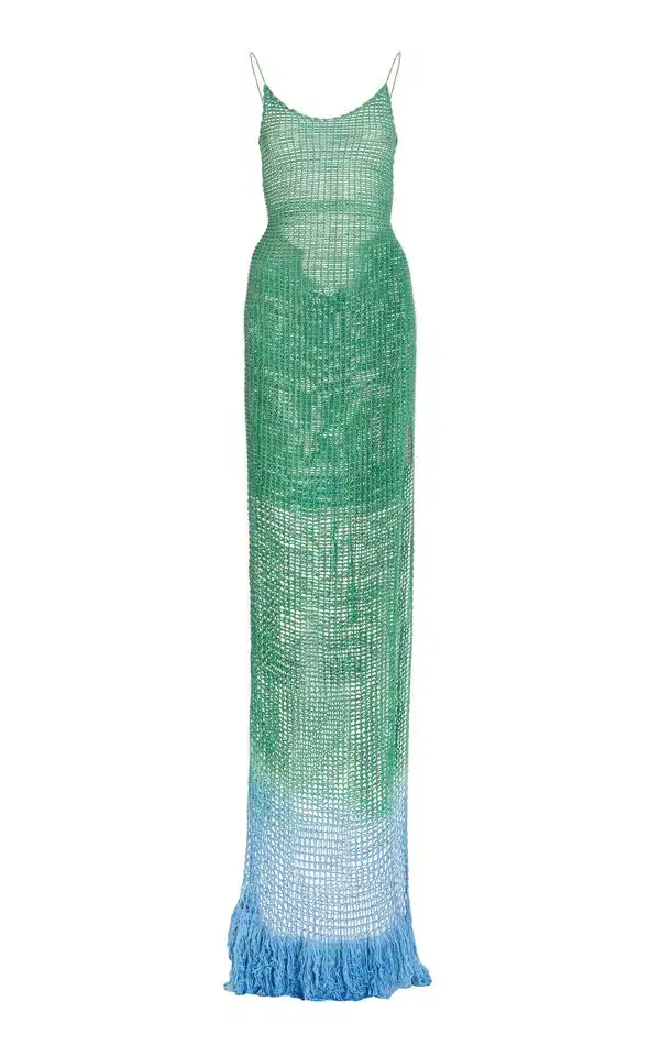 alejandra maxi dress Women's Alejandra Straight Ruffle Layer Crochet Maxi Dress XS/S/M/L/XL/Customize Ceramic White MEAN BLVD Ceramic White / XL