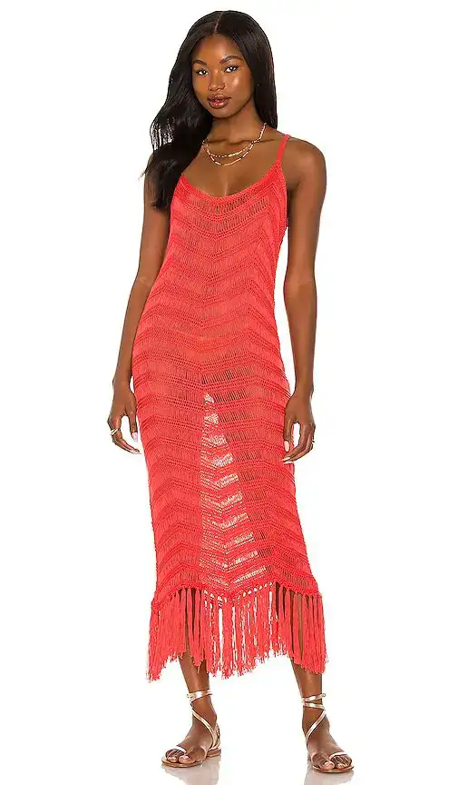 snakeskin midi dress Snake Print Rainbow Trim Knit Midi Dress XS / SP26161