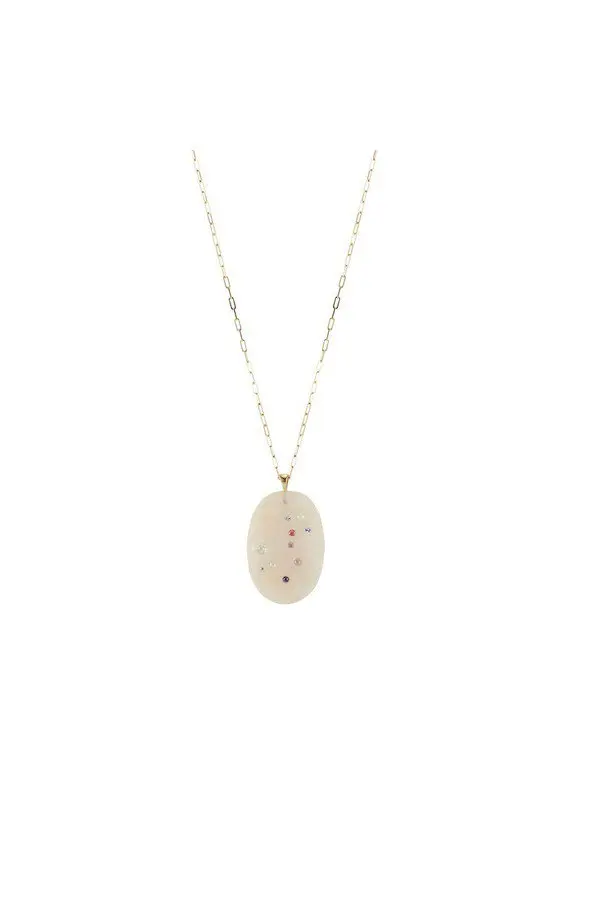CVC STONES Pisces Gemstone Necklace - Gold