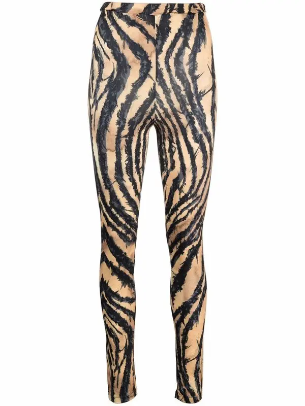 Roberto Cavalli Zebra-print Leggings
