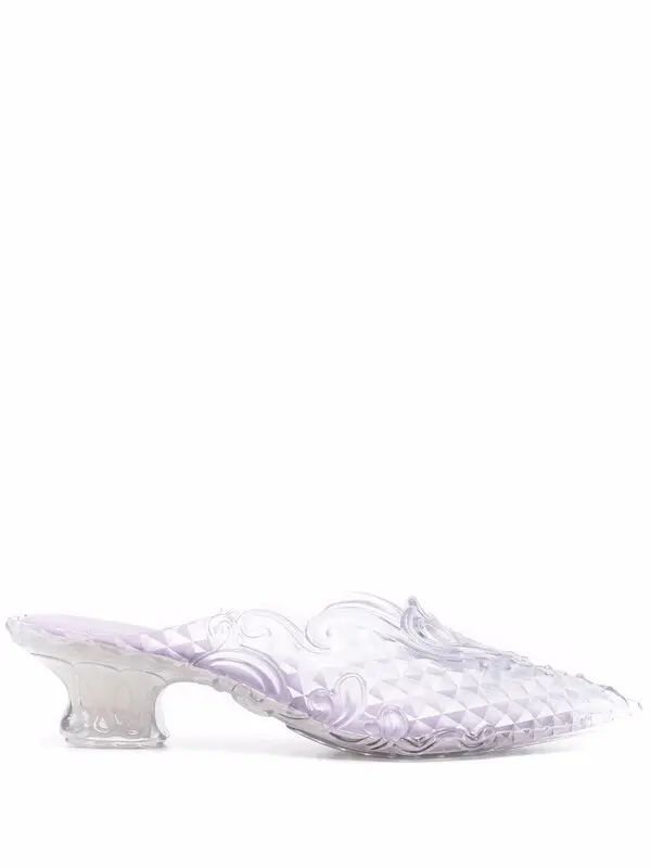 Melissa Textured Low-heel Mules