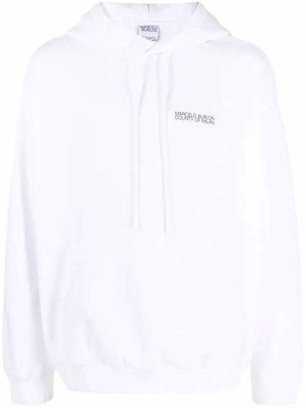 COUNTY OF MILAN Cross-motif Hoodie - White