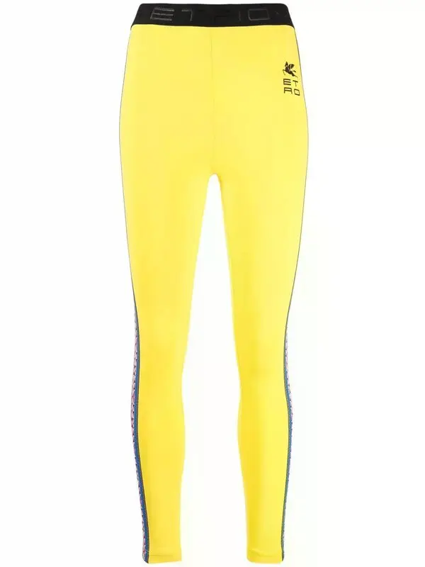 Etro Logo-print Leggings - Yellow
