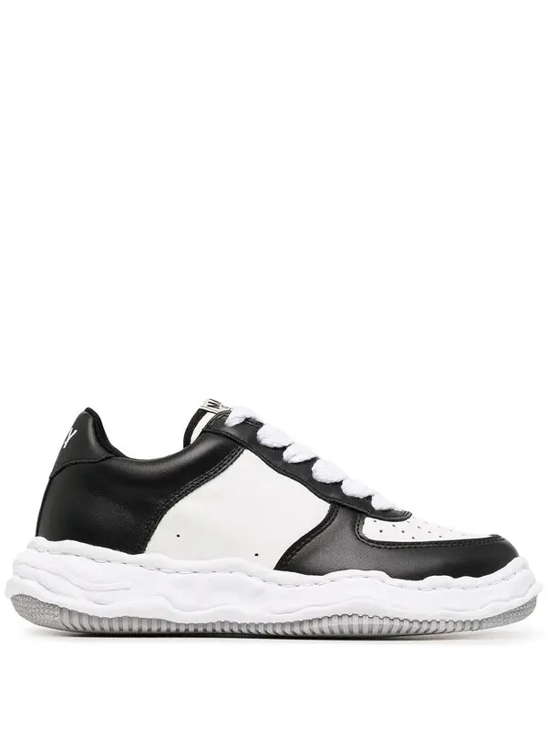 Mihara Yasuhiro Wayne Two-tone Leather Sneakers - White