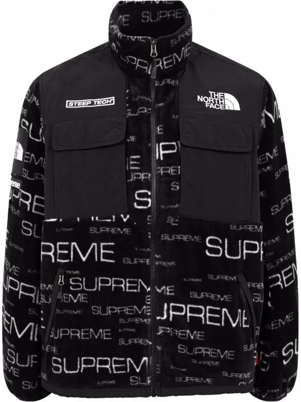 Supreme X The North Face Steep Tech Fleece Jacket - Black