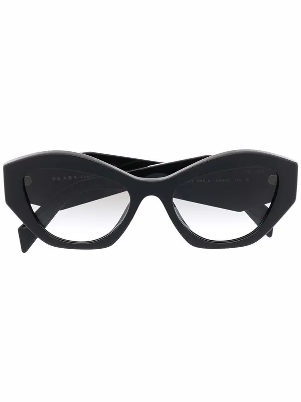 Prada Angular-Frame Sunglasses - Black | Editorialist display picture 3