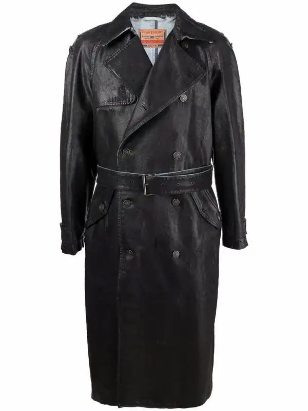 Diesel® D-Delirious-A Trench Coat In Black - 30% Off | Editorialist