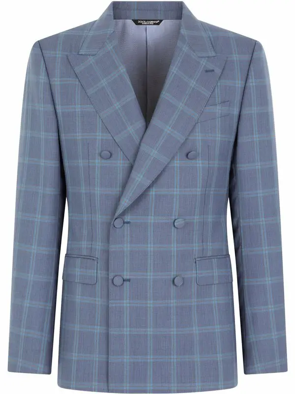 Dolce & Gabbana Sicily-fit Double-breasted Checked Suit