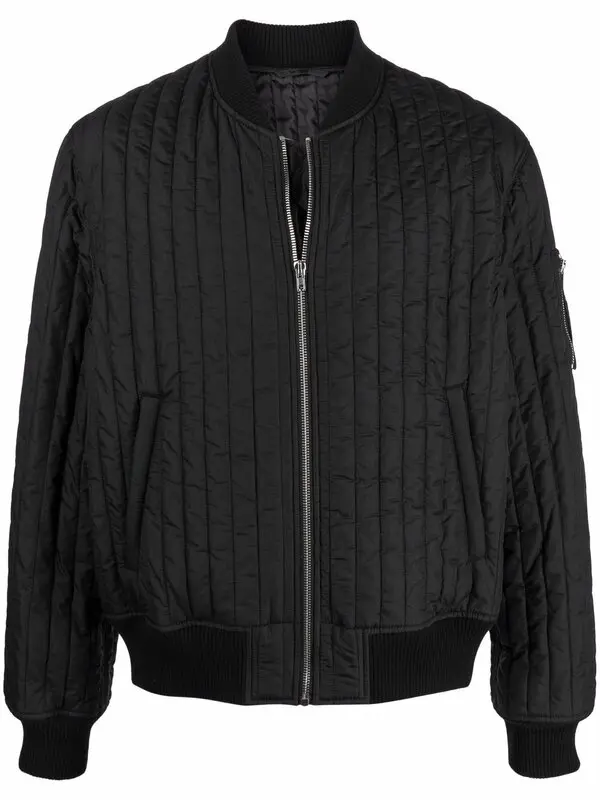 Helmut Lang Quilted Zip-up Bomber Jacket