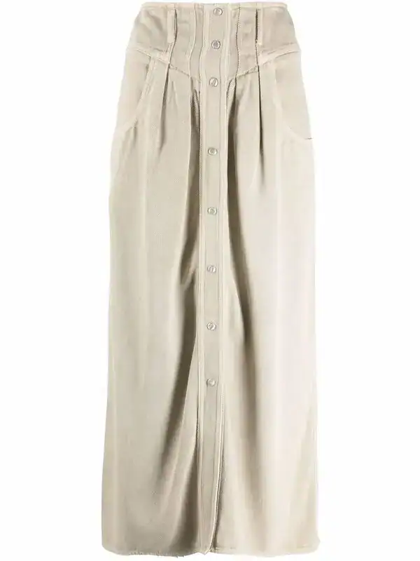 Isabel Marant Tigrane Midi Skirt - Neutrals | Editorialist display picture 1