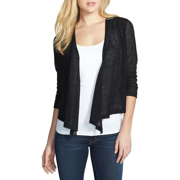 NIC+ZOE 4-way Convertible Cardigan - Black Onyx