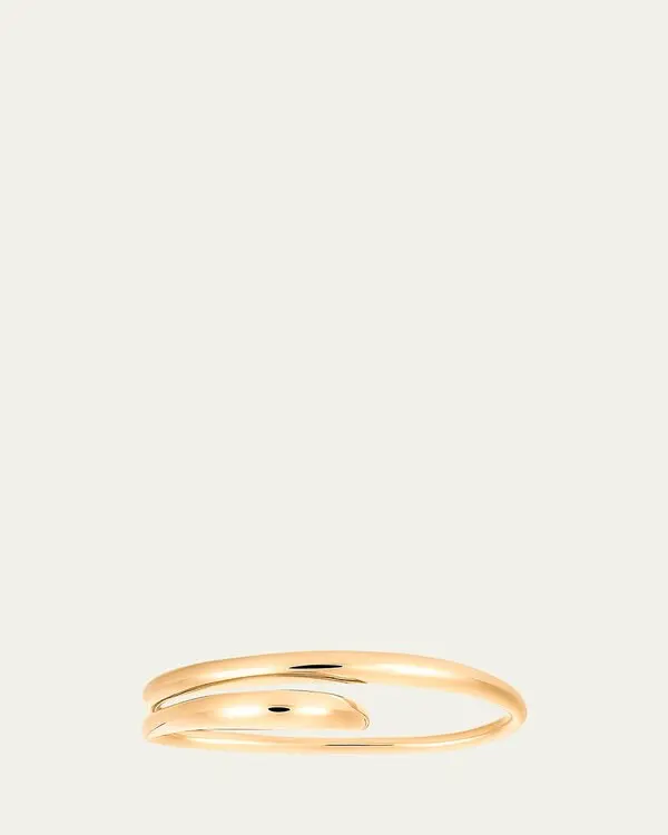 Charlotte Chesnais Heart Double-finger Ring With Gold Vermeil