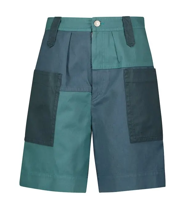 MARANT ETOILE Kalerna Cotton And Linen Shorts - Blue