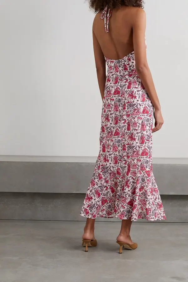 neutral maxi dresses J.nna Floral Print Maxi Dress in Neutral ON ORDER – June Adel