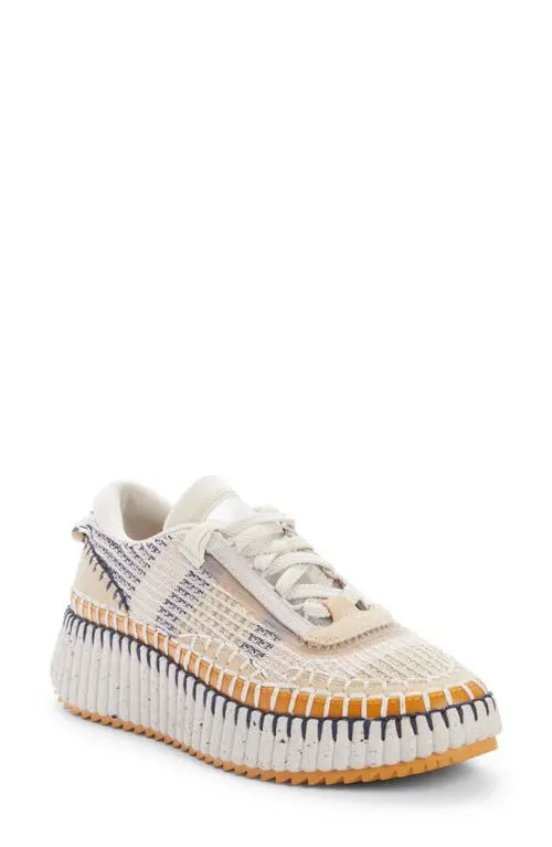 Chloé Nama Platform Sneakers - Biscotti Beige