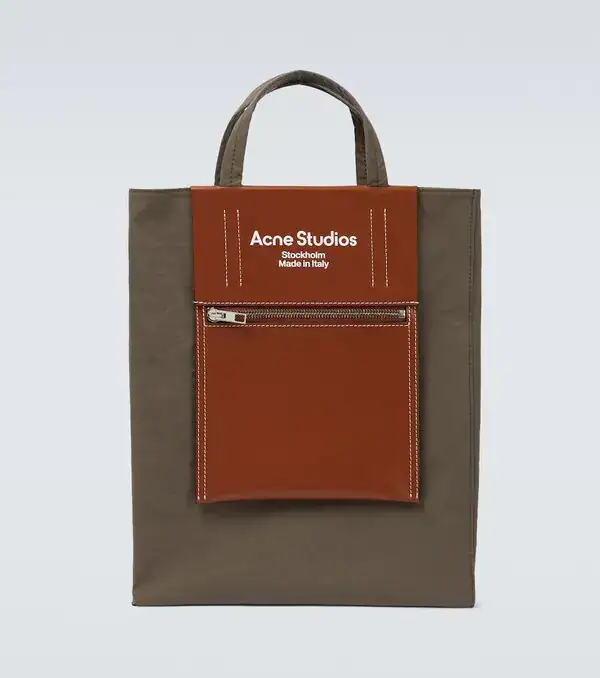 Acne Studios Medium Nylon Tote Bag Brown Editorialist