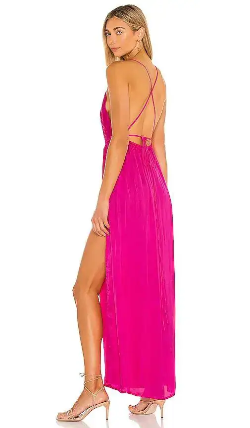 Indah River Maxi Dress In Fuchsia In Pink - 30% Off | Editorialist