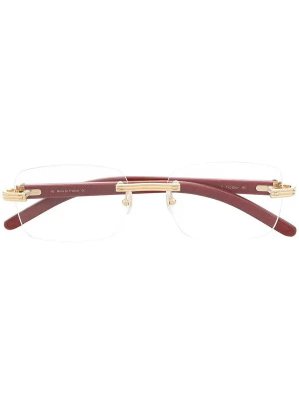 CARTIER Rimless Square-frame Glasses