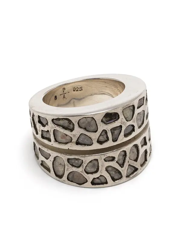 PARTS OF FOUR Diamond Sterling Band Ring