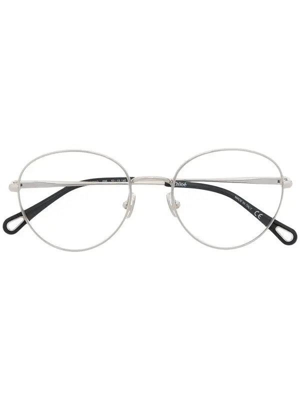 Chloé Round Frame Glasses Silver Editorialist - Main Image