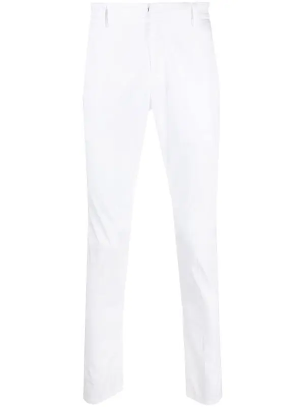 DONDUP Straight Leg Chino Trousers - White