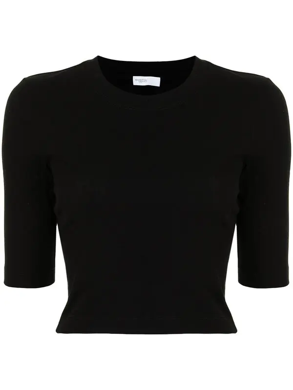 Rosetta Getty Cropped Short-sleeve Top