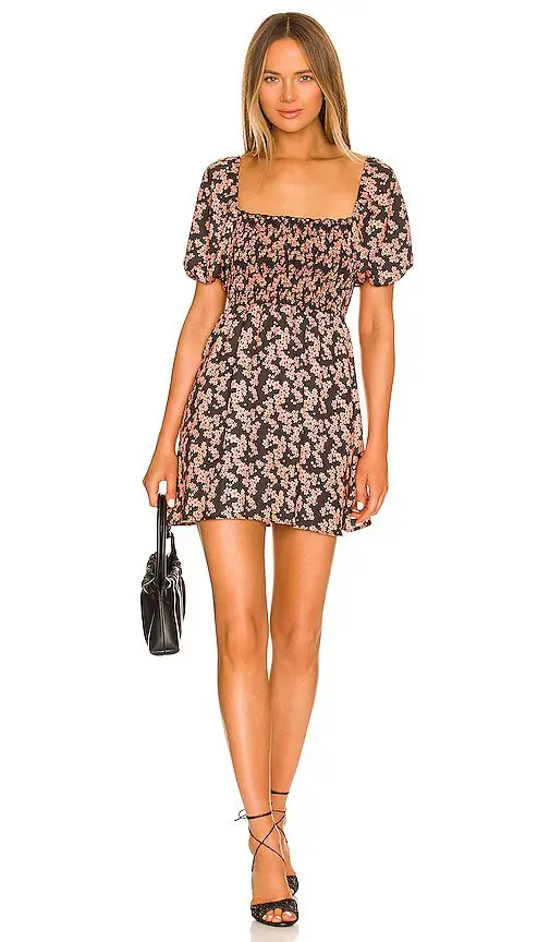 Resa Blake Mini Dress In Black In Daisy - 74% Off | Editorialist