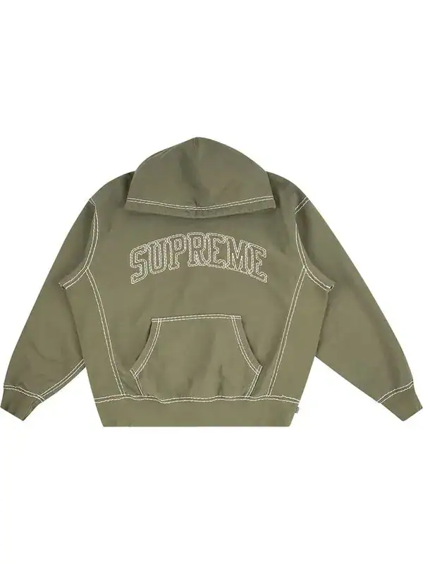 Supreme Big Stitch Hoodie Green Editorialist