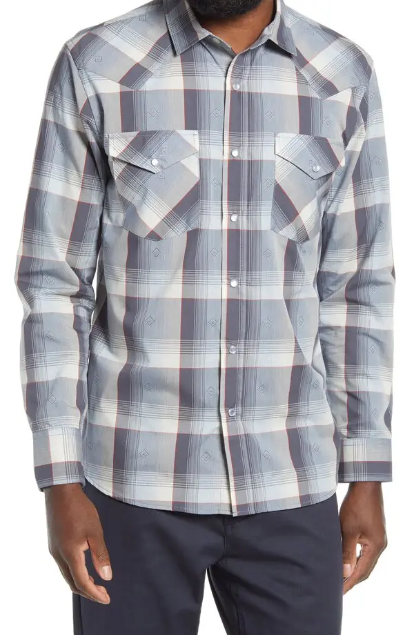 Pendleton Frontier Western Snap Front Shirt - Blue | Editorialist