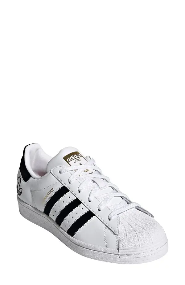 Adidas Superstar Embroidered Valentines Sneaker In White 25% Off