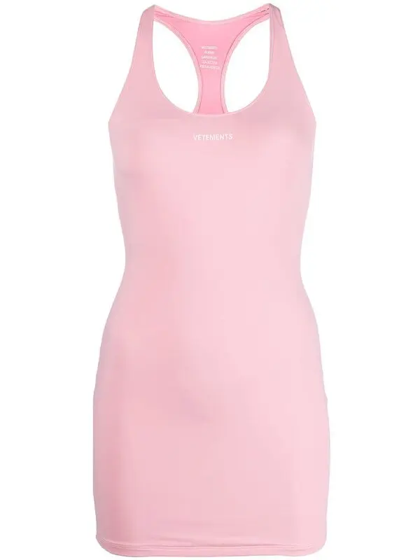 vetements pink dress Vetements Cut-Out Fitted Mini Dress In Pink - 40% Off