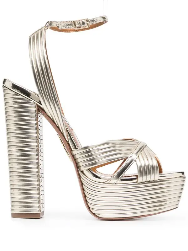 AQUAZZURA Sundance 140mm Platform Sandals - Gold