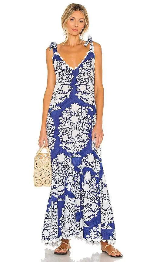 juliet dunn maxi dress Juliet Dunn - Embellished cotton maxi dress