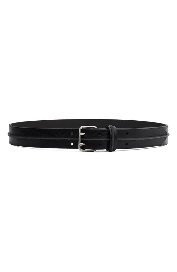 Rag & Bone Ace Leather Belt - Black | Editorialist