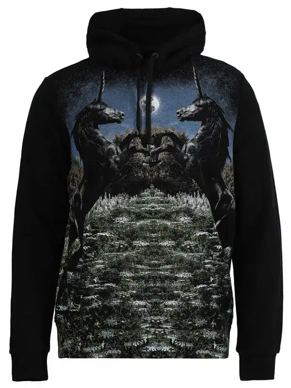 ユニコーンBURBERRY Burberry Unicorn Meadow Hoodie - Black | Editorialist