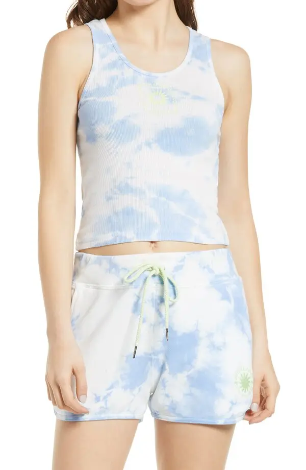 Daydreamer La Eye Tie Dye Tank In Periwinkle Cloud - 50% Off | Editorialist