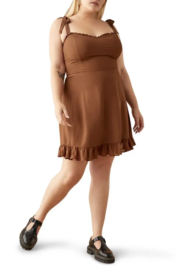 Reformation Christine Ruffle Sundress - Blue | Editorialist