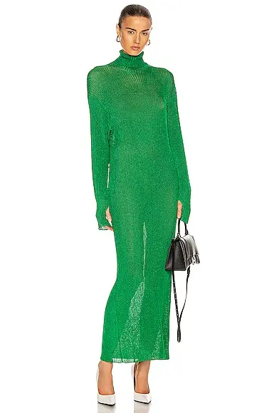 balenciaga green dress Vintage 1960s Balenciaga-Style A-Line Silk Gown – Very Breezy
