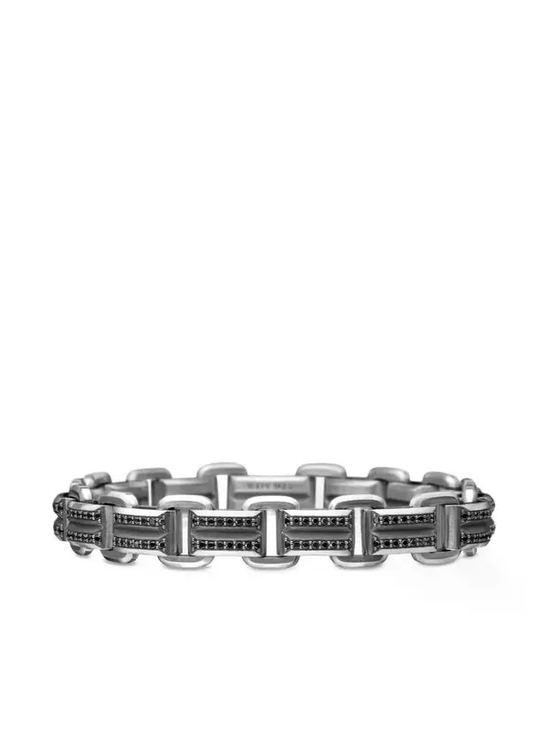 David Yurman Sterling Diamond Link Bracelet - Silver