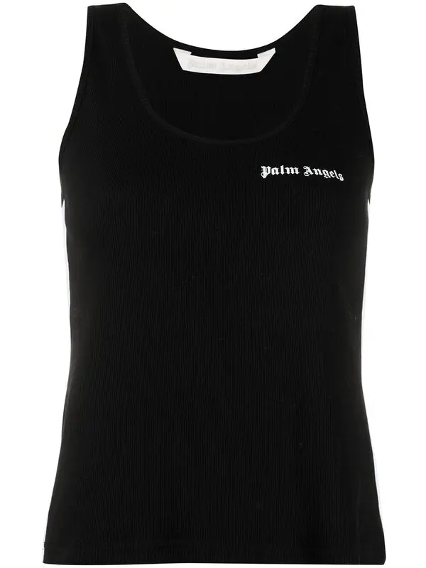 Palm Angels Logo-print Tank Top - Black